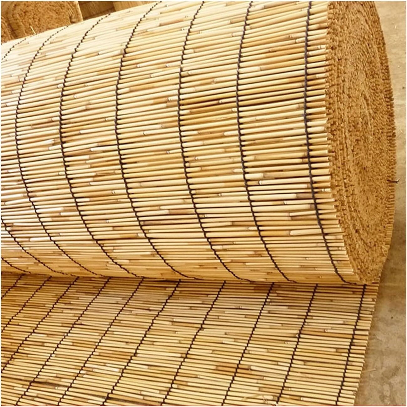 Balcony Privacy Screen Reed Fencing, Natural Peeled Reed Fence Garden ...